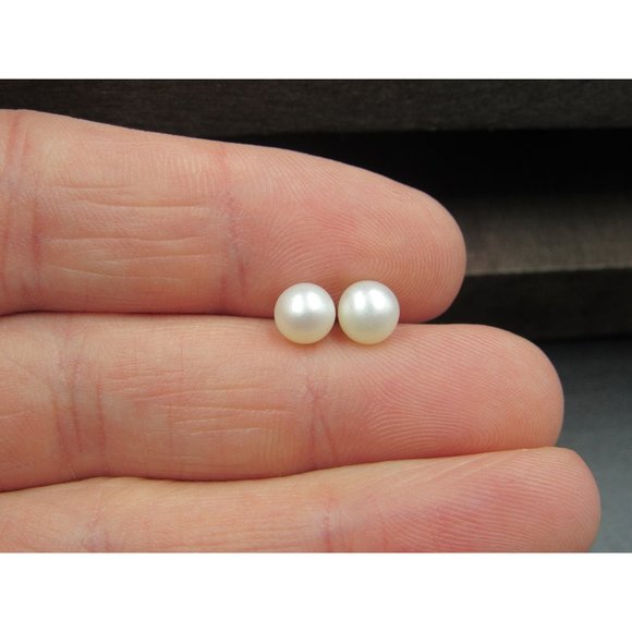 Jewelry | Sterling Silver 6mm Small White Pearl Stud Earrings | Poshmark
